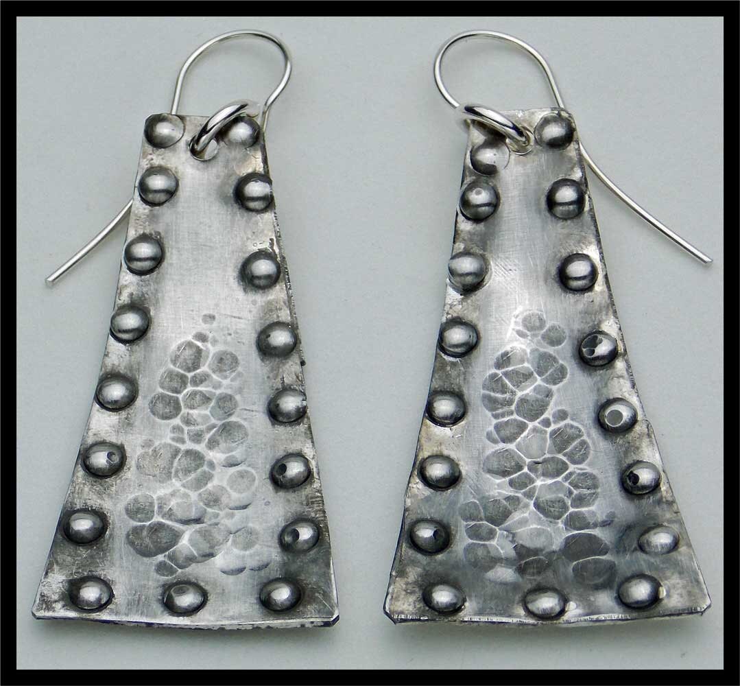 SILVER EGYPTIAN - Handforged Dimpled Hammered Oxidized Pewter ...