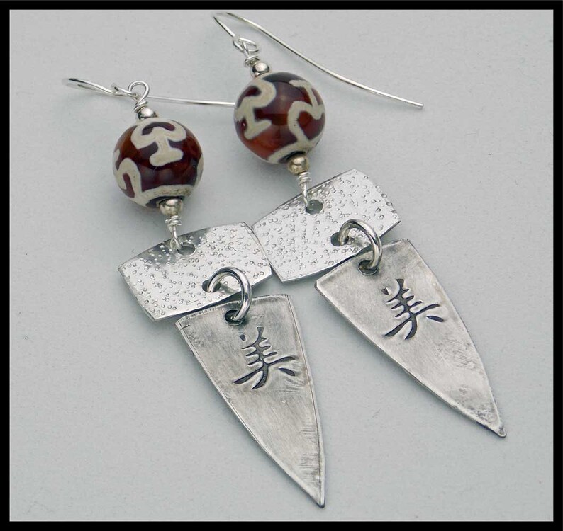 ASIAN DAGGERS Handforged Embossed Pewter & Etched Tibetan - Etsy