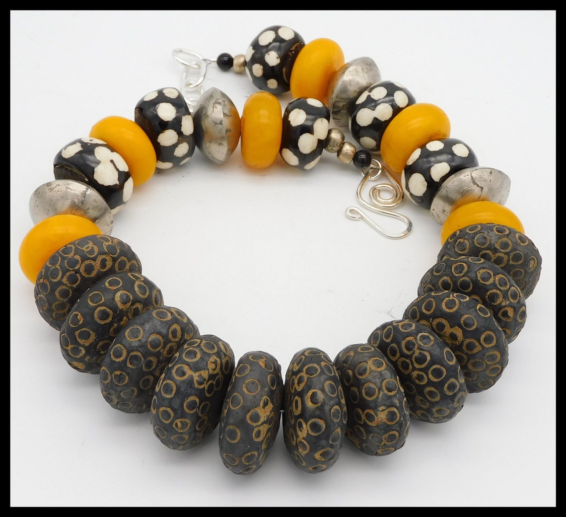TRIBAL AFRICA Handmade Clay Beads From Mali Handmade Moroccan Beads ...