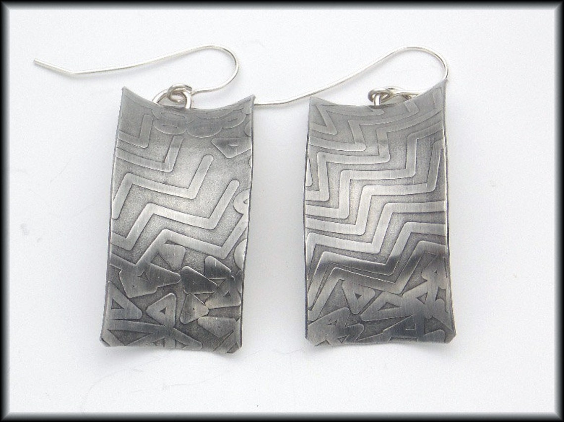 MOD GEOS Handforged Antiqued Embossed Modern Geometrics - Etsy