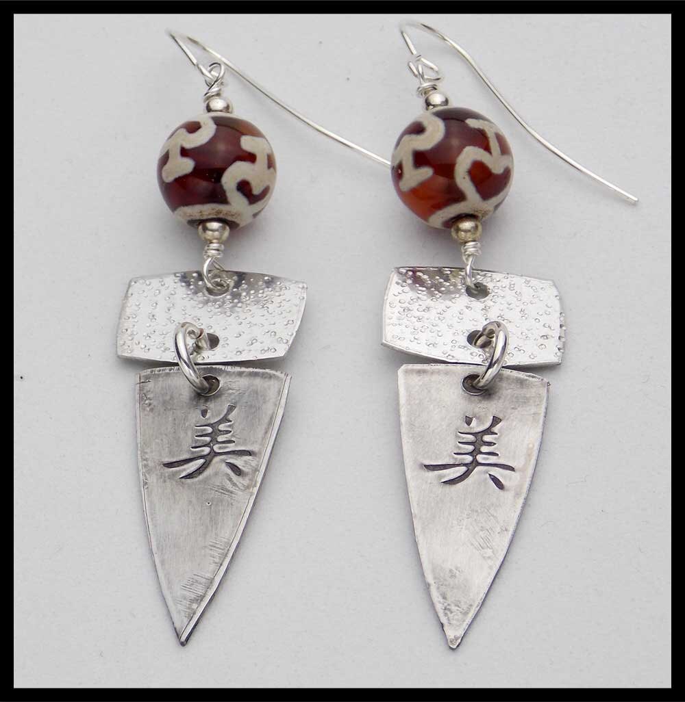 ASIAN DAGGERS Handforged Embossed Pewter & Etched Tibetan - Etsy