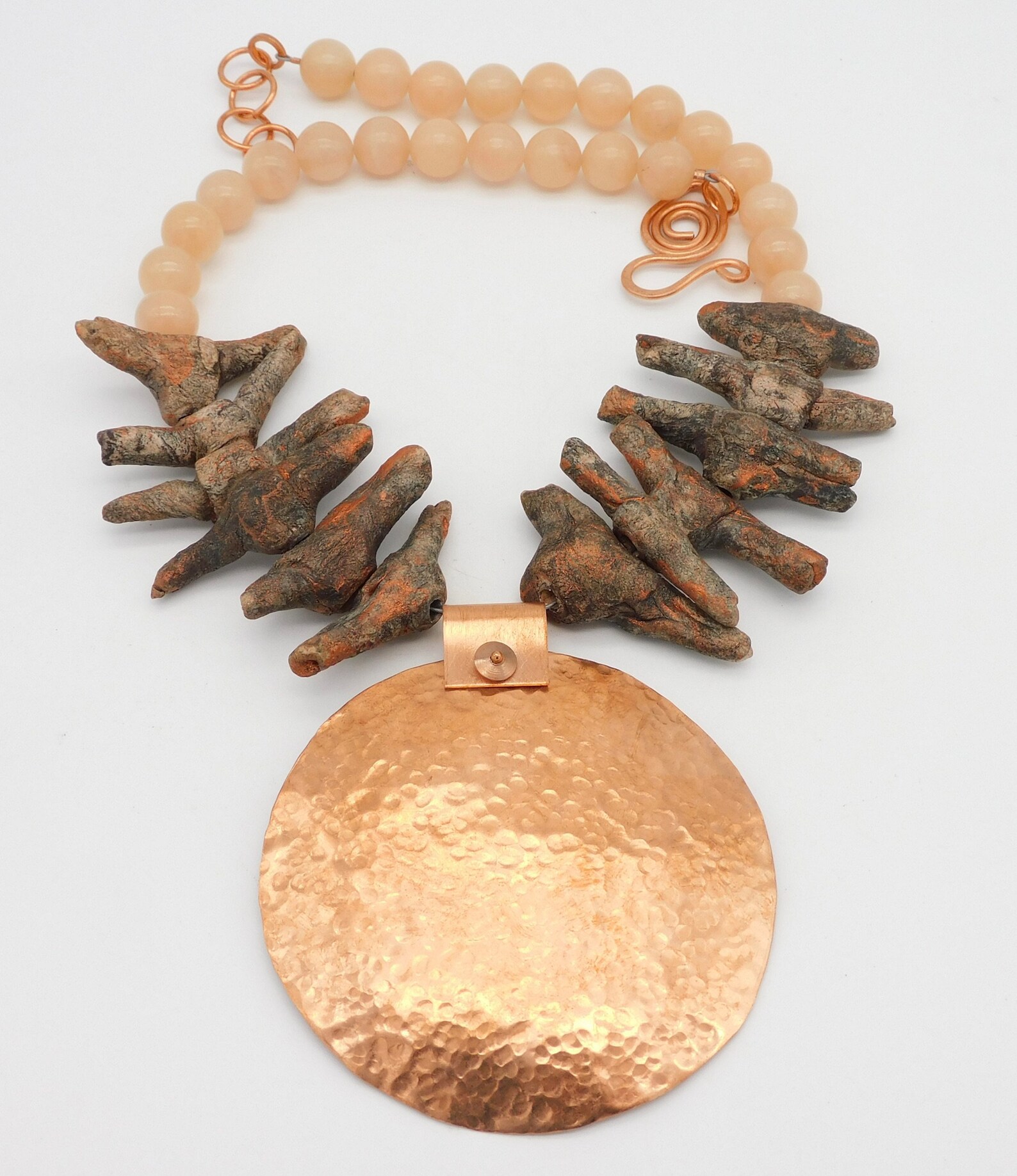 COPPER FIRE - Earthy Handmade Artisan Ceramic Twigs - Peach Chalcedony ...