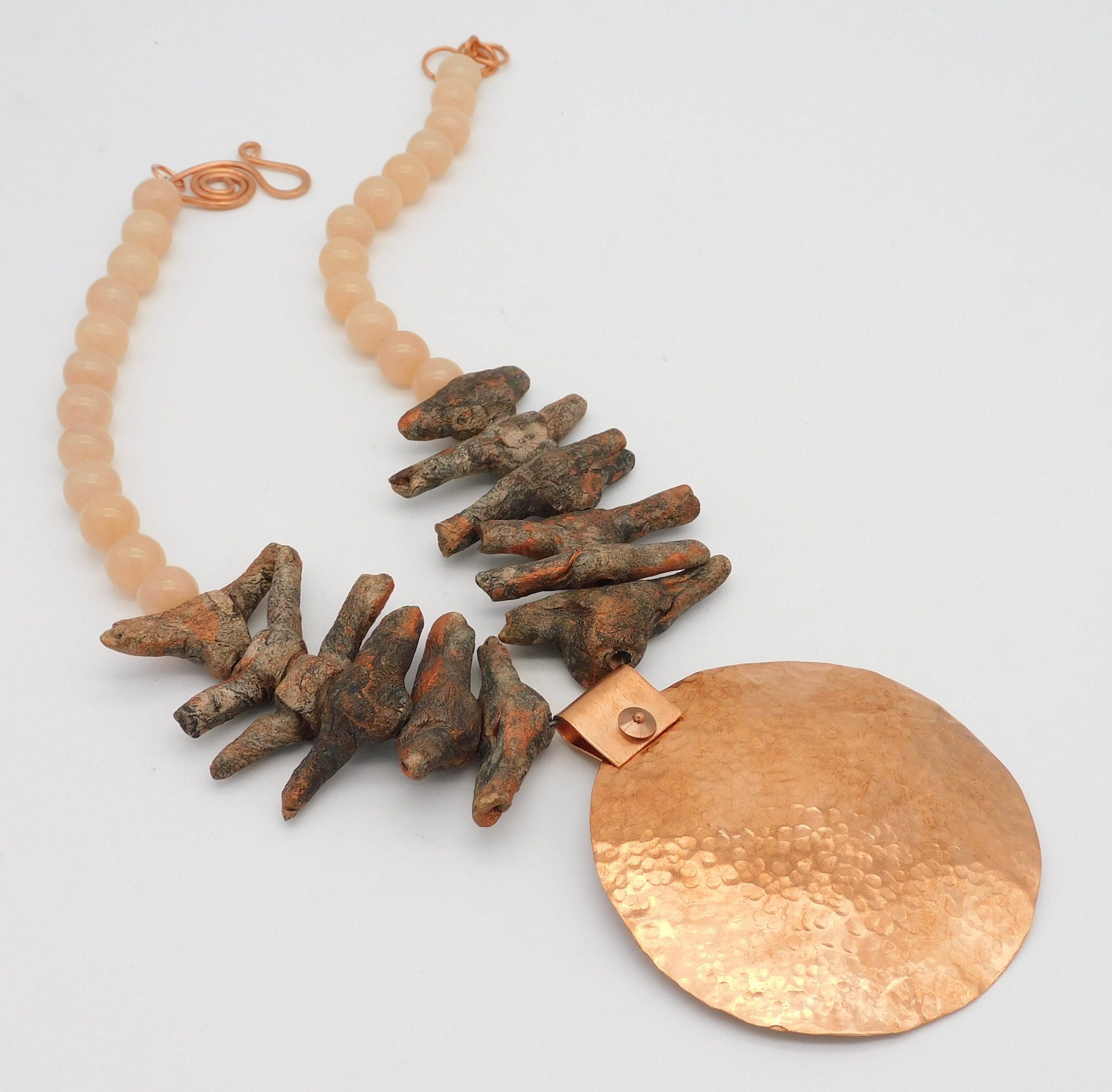 COPPER FIRE - Earthy Handmade Artisan Ceramic Twigs - Peach Chalcedony ...