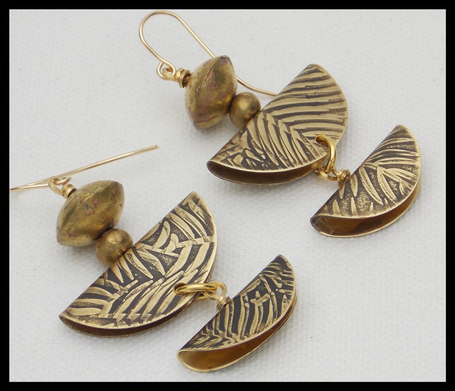 FOLDED FERN LEAVES Handforged Embossed Fern Leaves Bronze 2 - Etsy