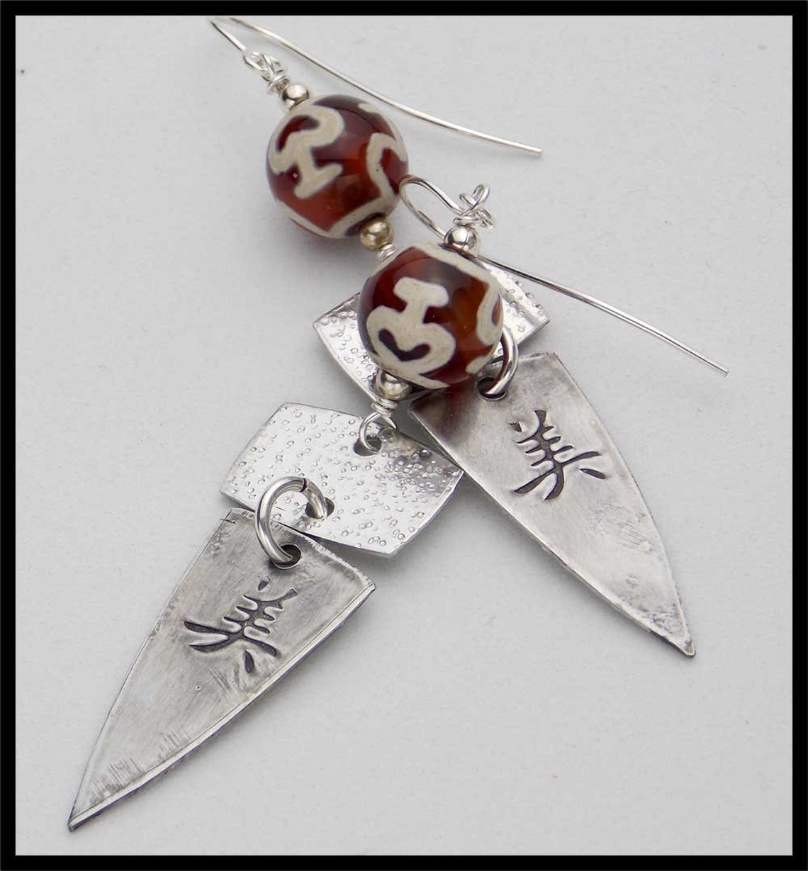 ASIAN DAGGERS Handforged Embossed Pewter & Etched Tibetan - Etsy