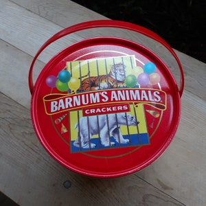 Vintage Animal Cracker Bucket Tin Nabisco 1990 - Etsy