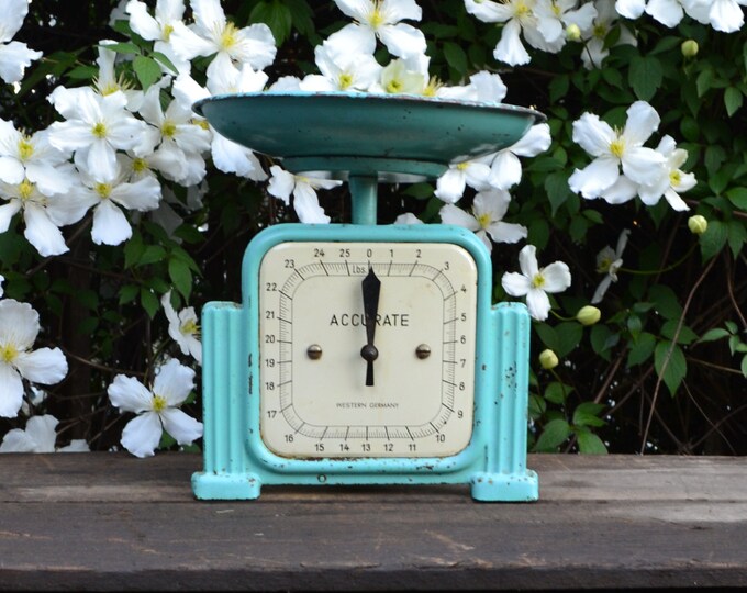 Vintage Turquoise Scale West Germany Retro - Etsy