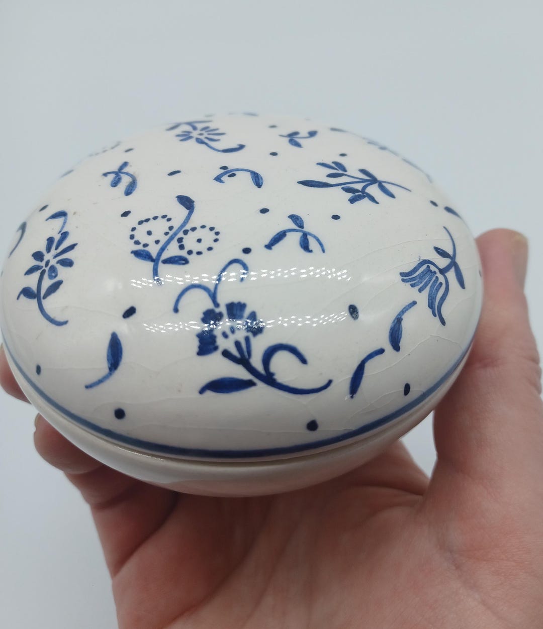 Ceramic Blue and White Trinket Dish Portugal Rubel - Etsy