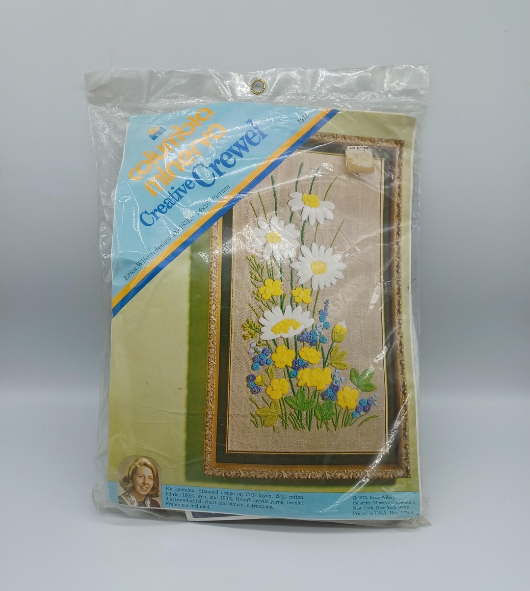 1972 Columbia Minerva Crewel Kit Daisies 7216 - Etsy