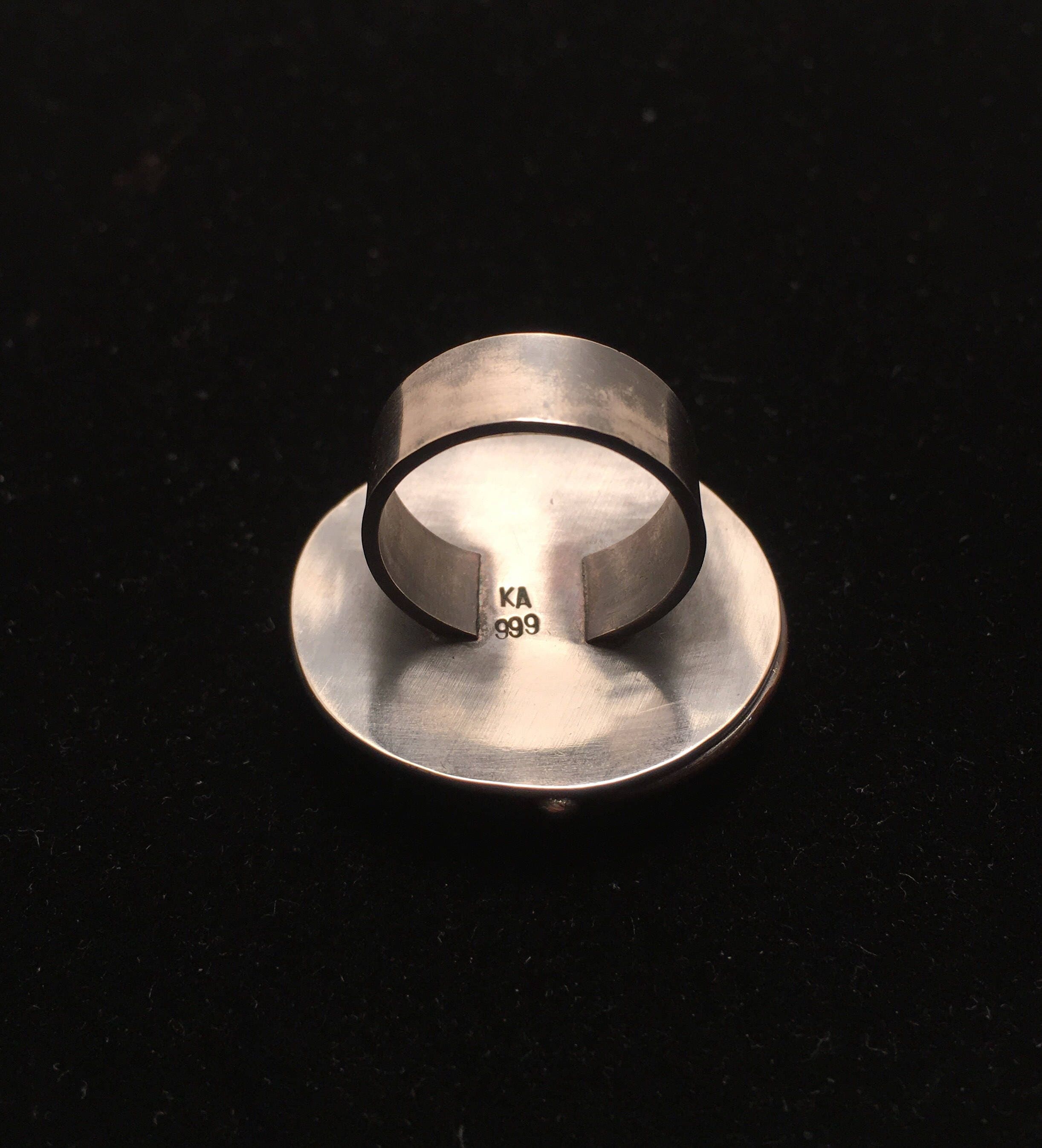 Banded Agate Ringsilver Ringstatement Ringsterling - Etsy