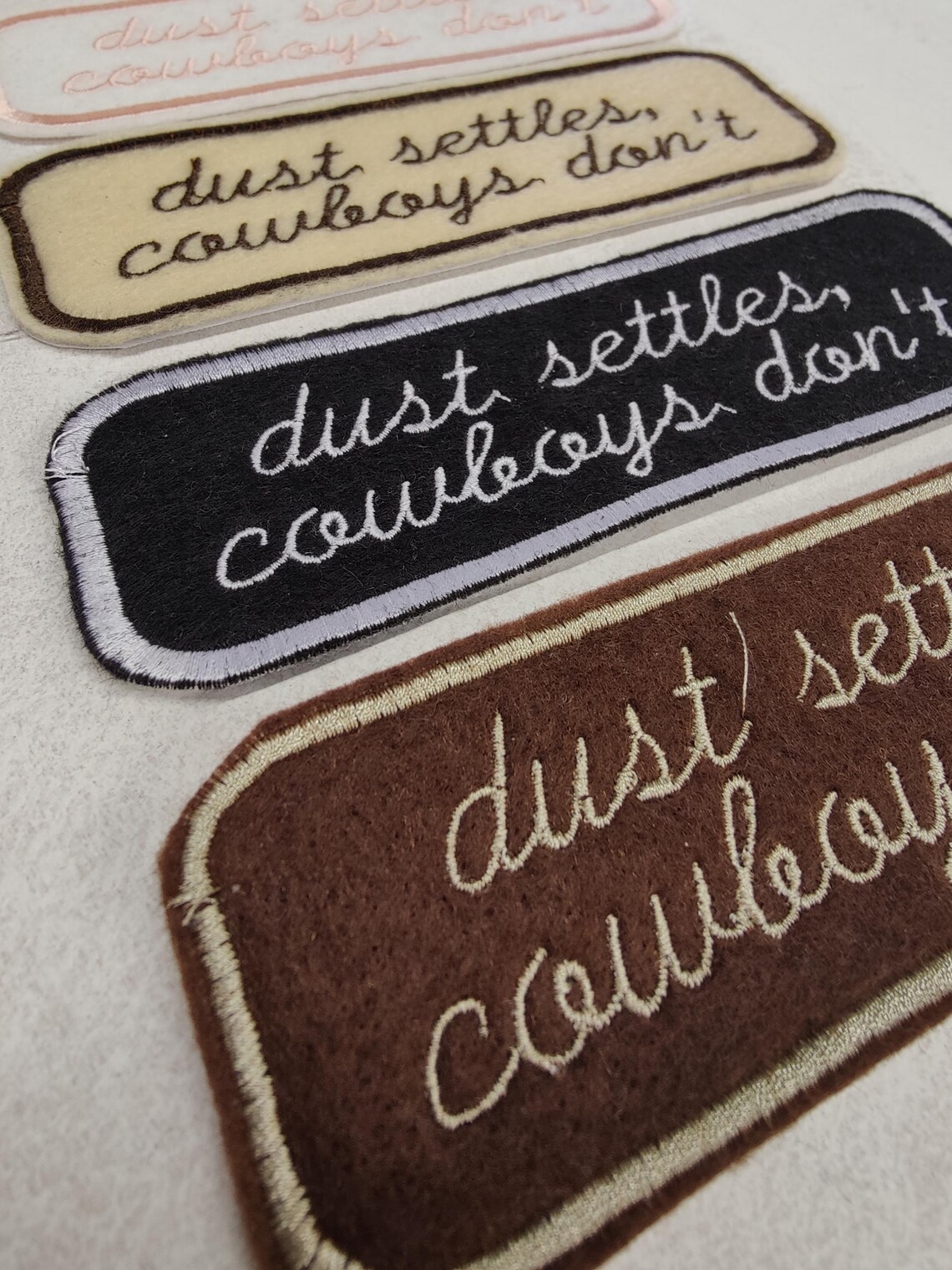 Dust Settles Cowboys Don't - Vintage Style Patch - Cowboy Western Badge ...