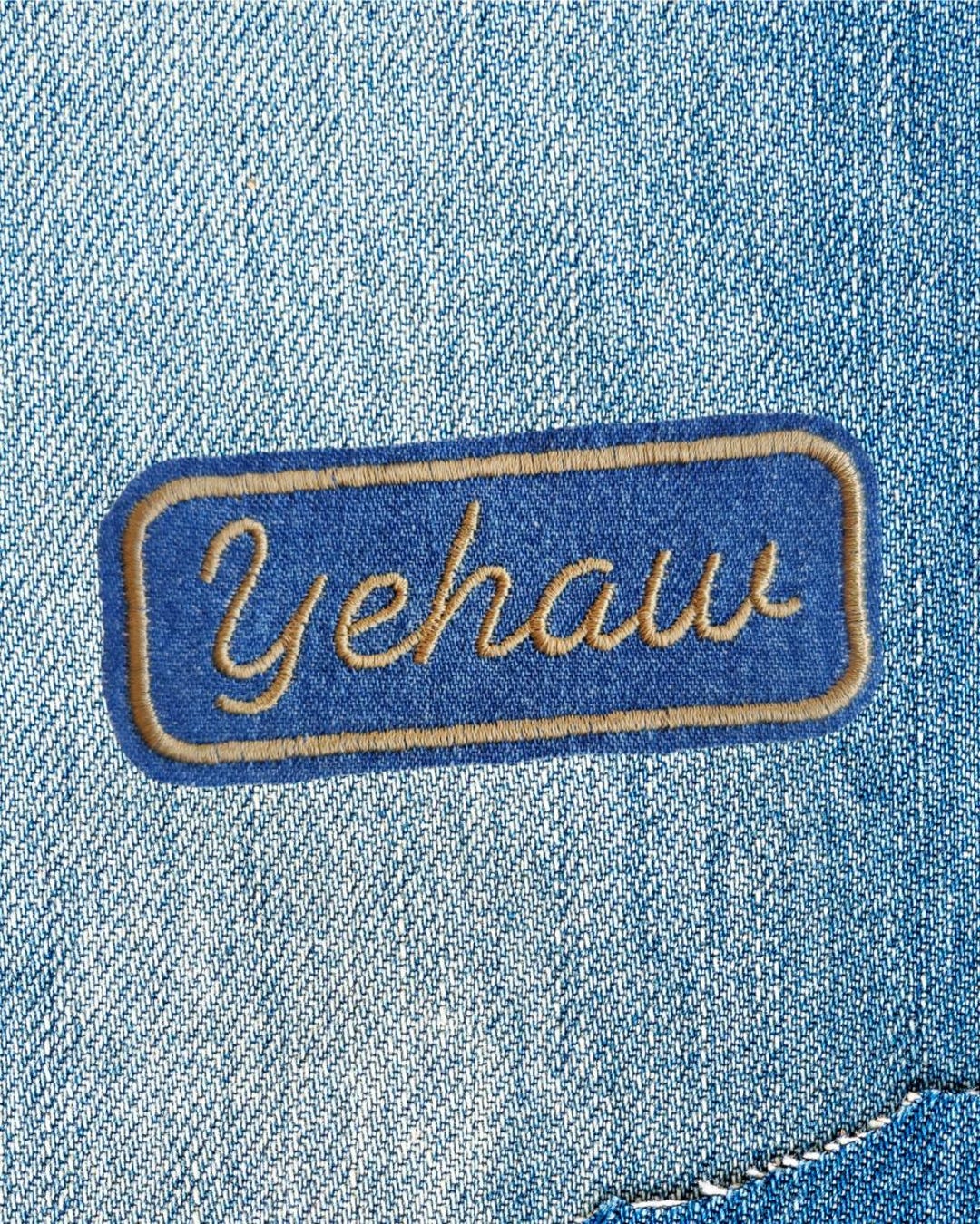 Yeehaw — Cowboy Western — Vintage Style Denim Patch for Levis ...