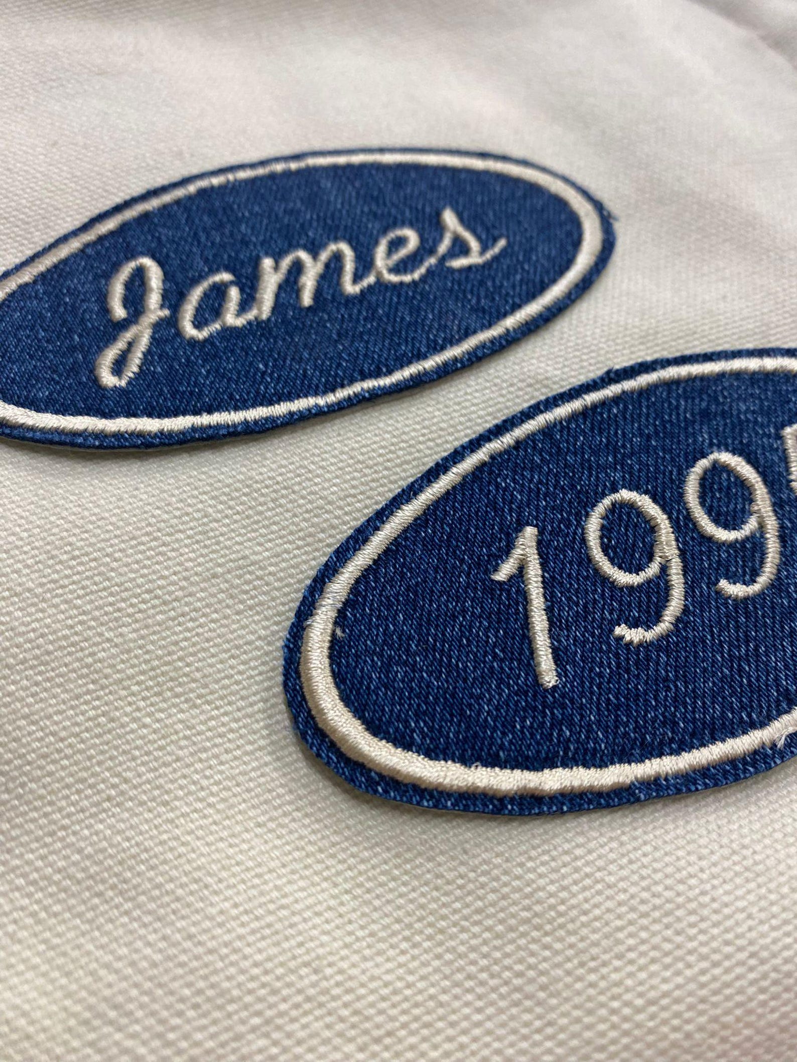 Vintage Style Workwear Patch: Custom Retro Name Tag - Sew on - Levis ...