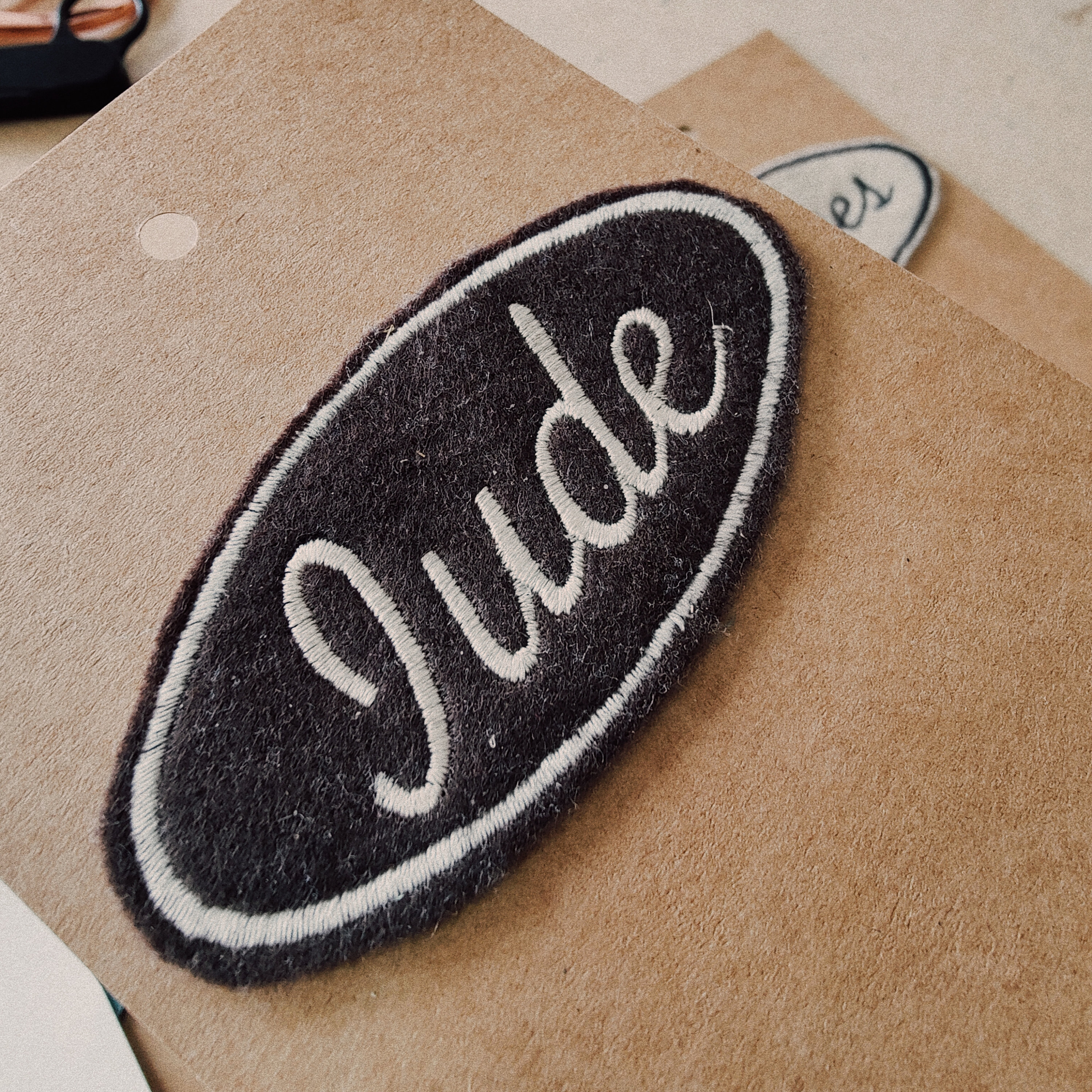 Vintage Style Workwear Patch: Custom Retro Name Tag - Sew on - Levis ...