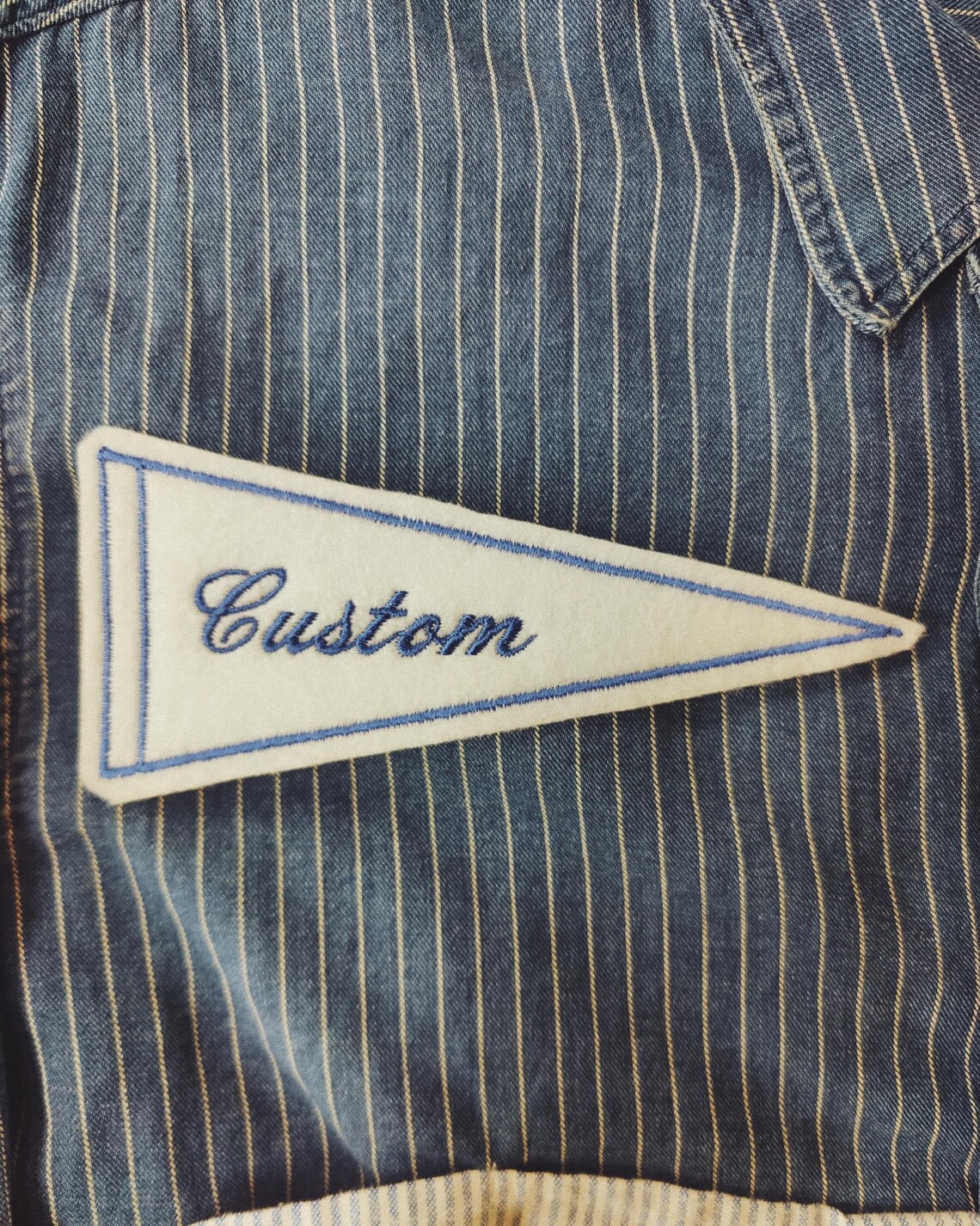 Custom Pennant Patch – Vintage Style Embroidered Felt Badge ...