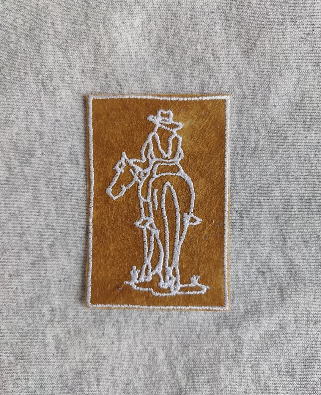Embroidered Cowboy Patch: Western Style Felt Sew-on Applique - Etsy