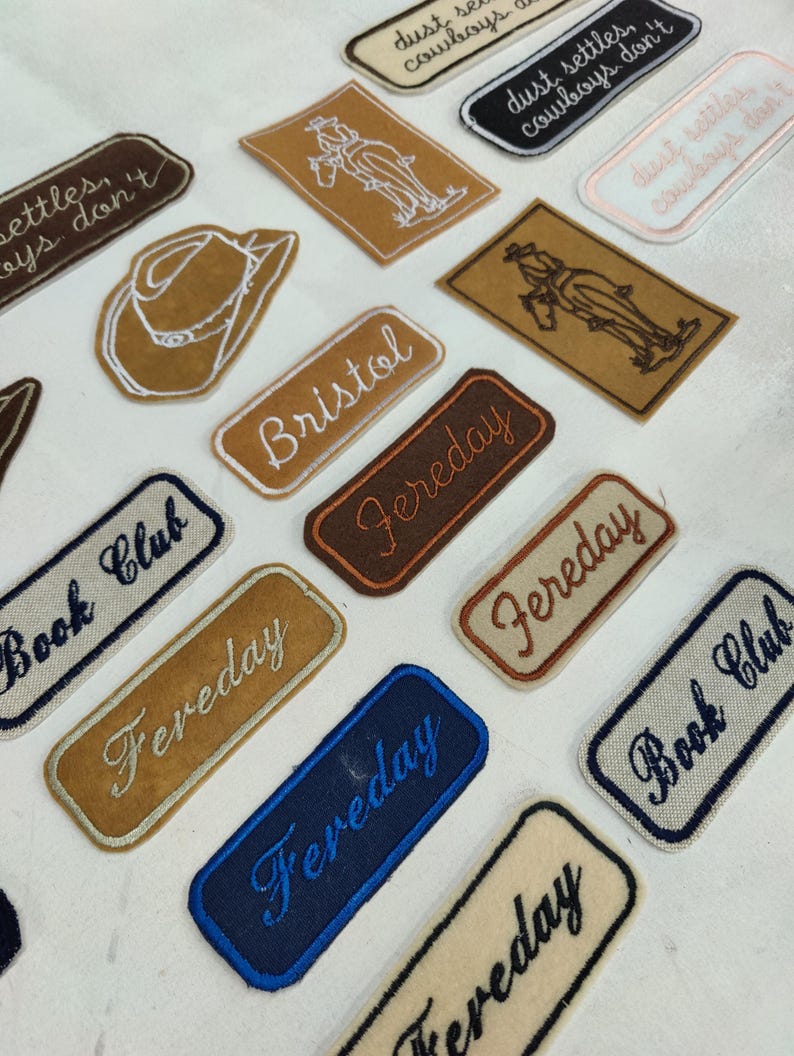 Embroidered Cowboy Patch: Western Style Felt Sew-on Applique - Etsy