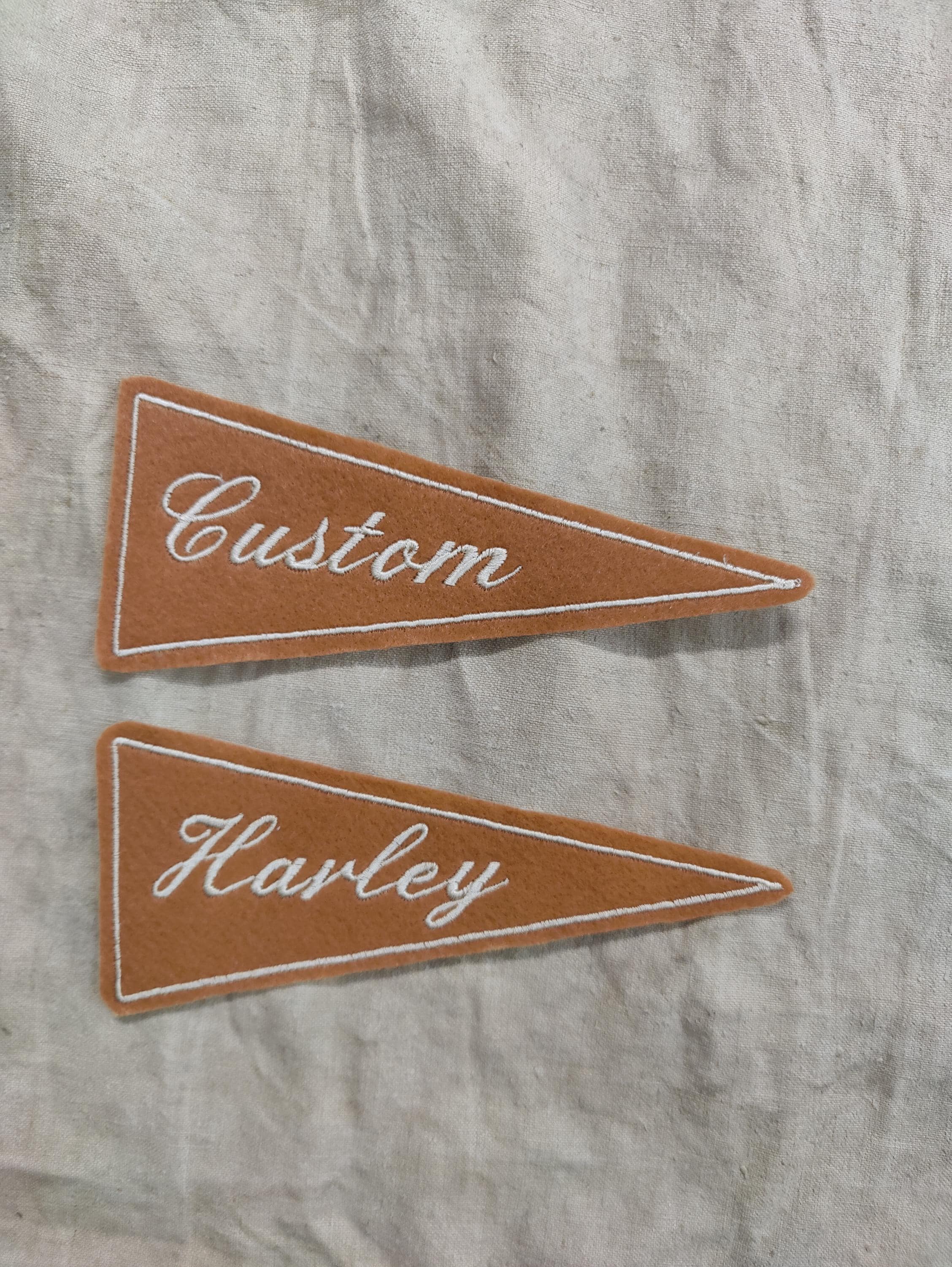 Custom Pennant Patch – Vintage Style Embroidered Felt Badge ...