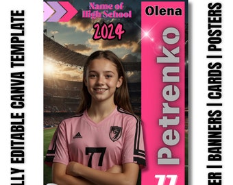 Soccer Poster & Banner Canva Template Editable Digital Soccer ...