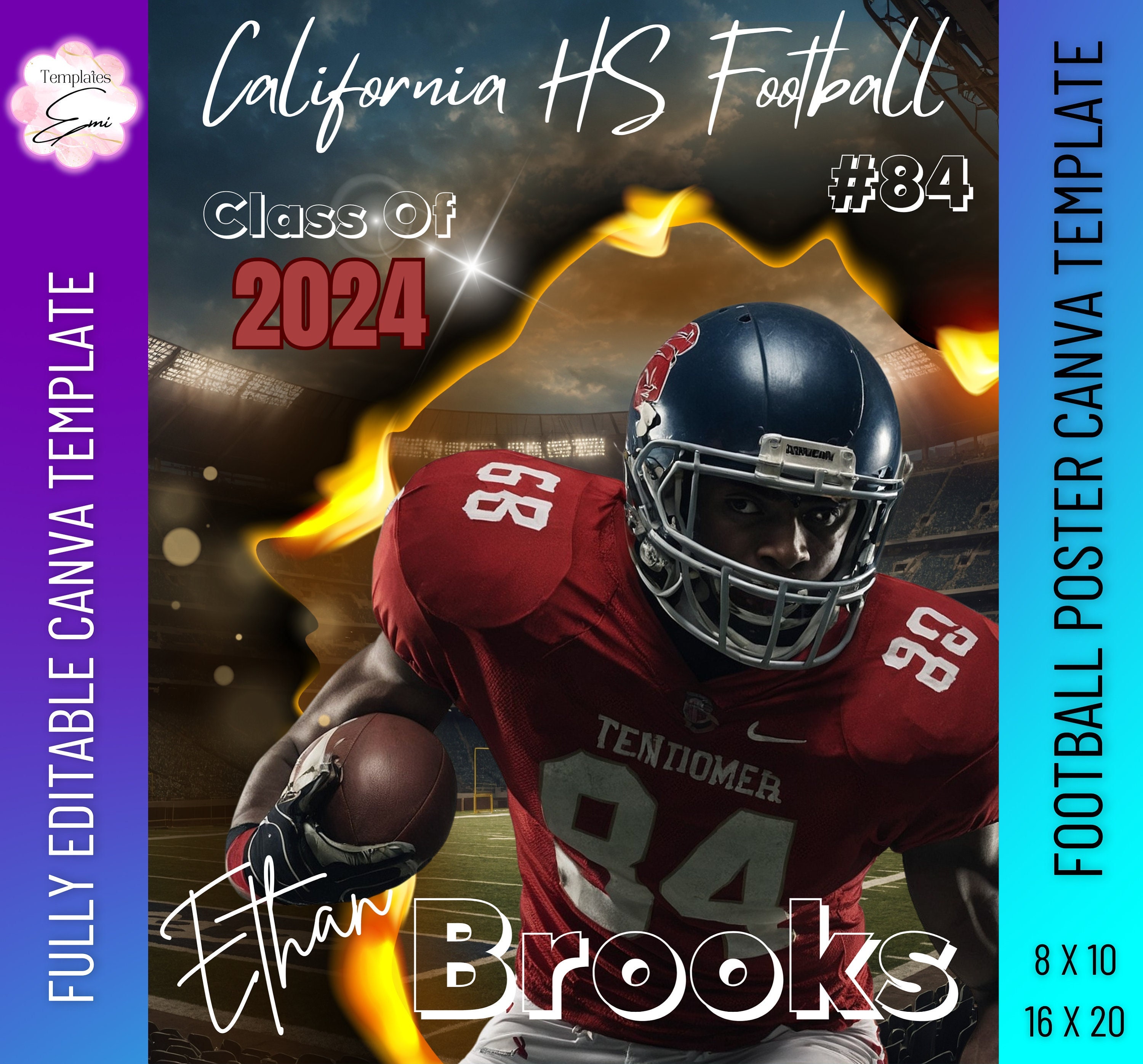 Football Poster & Banner Canva Template | Editable Digital Football ...