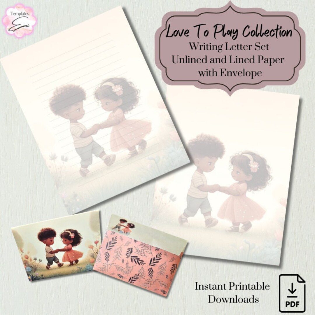 Instant Download Letter Writing Set, Printable Letter Writing Set in ...