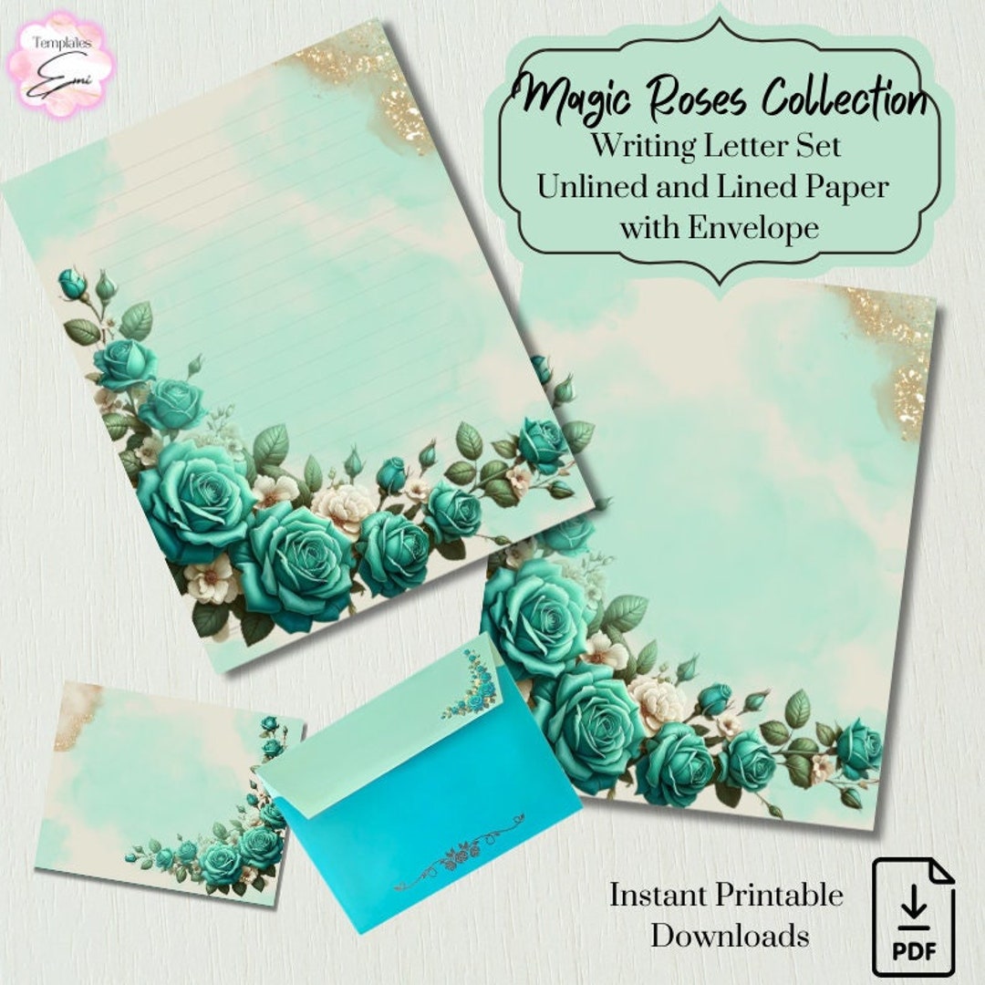 Instant Download Letter Writing Set, Printable Letter Writing Set in ...