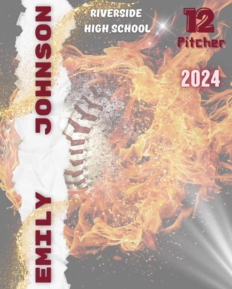 Editable Baseball Poster Template | Senior Night Banner (digital) - Etsy