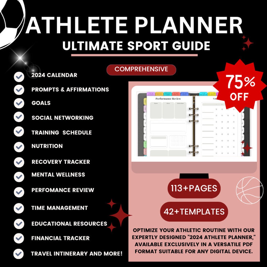 Athlete Planner - All-in-one Digital Planner, Digital Journal, Digital ...
