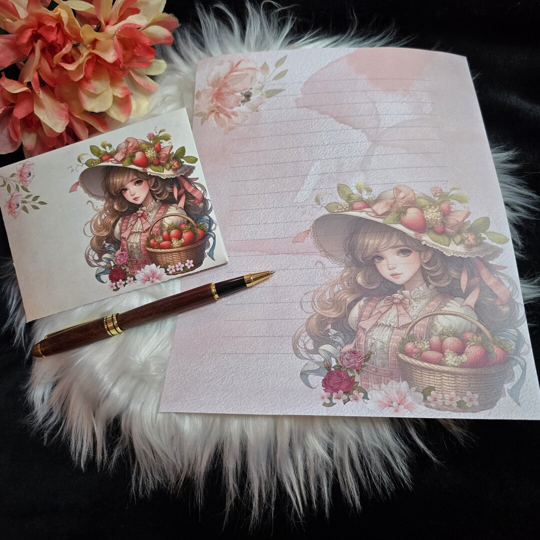 Vintage Stationery Set – Printable Letter Writing Paper, Envelope ...