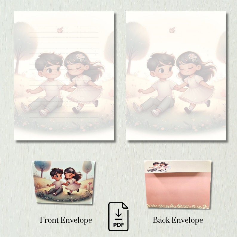 Instant Download Letter Writing Set, Printable Letter Writing Set in ...