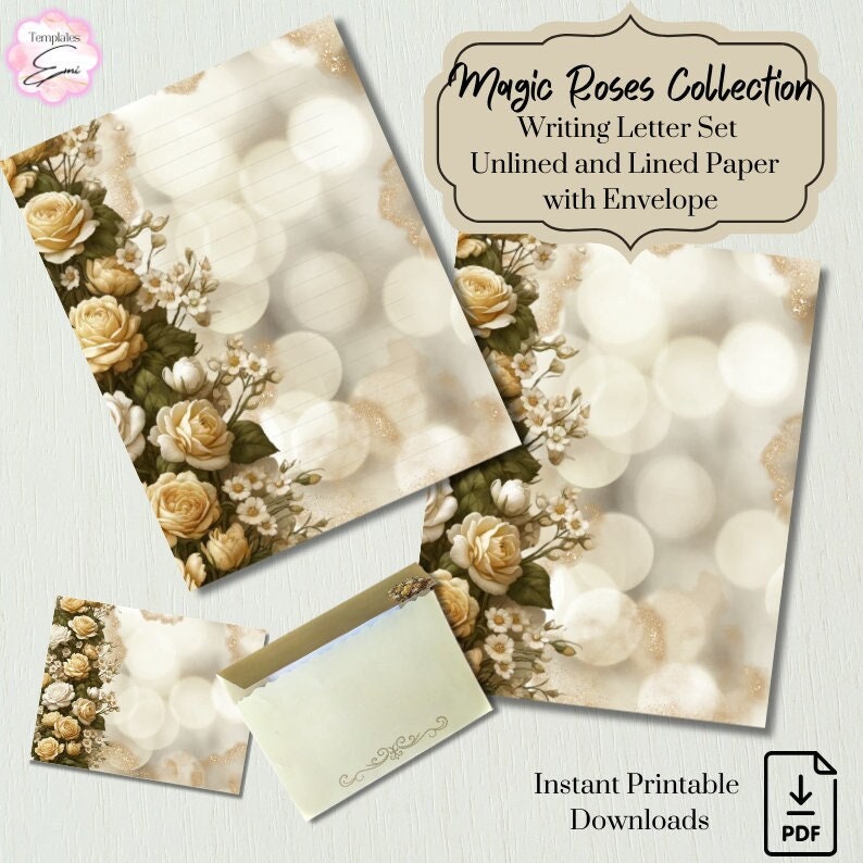 Instant Download Letter Writing Set, Printable Letter Writing Set in ...