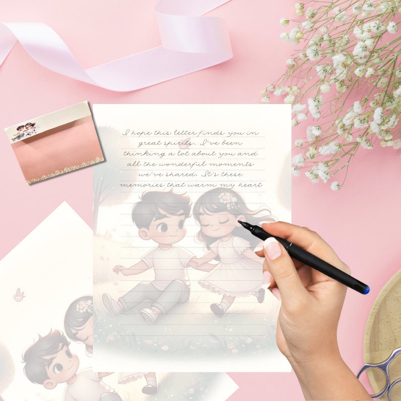 Instant Download Letter Writing Set, Printable Letter Writing Set in ...