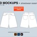 Denim Short / Jorts Mock up Streetwear Designs Design Tools for Adobe ...