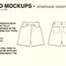 Denim Short / Jorts Mock up Streetwear Designs Design Tools for Adobe ...