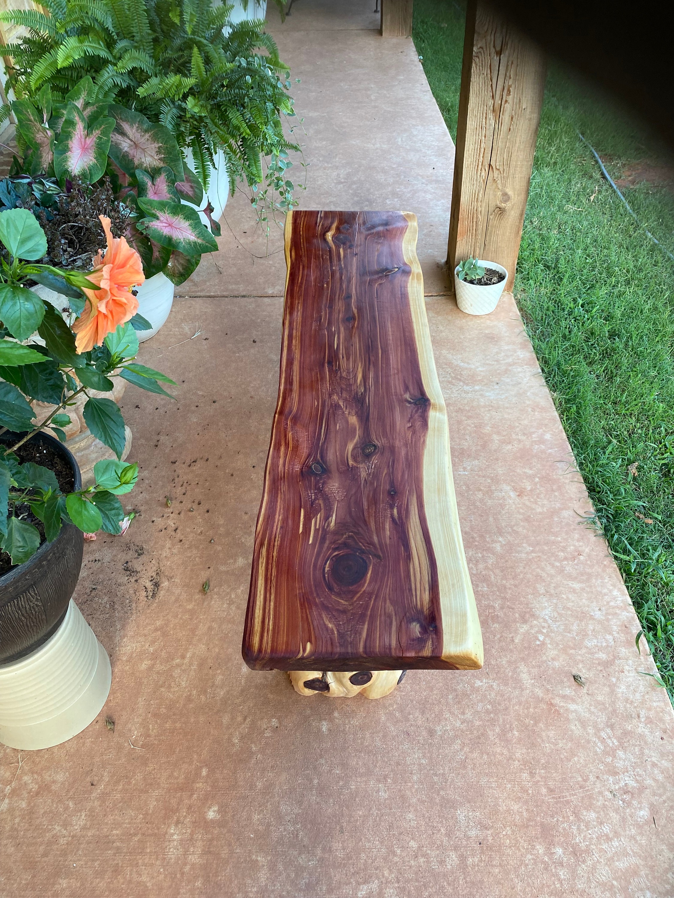 Handcrafted Cedar Bench - Etsy
