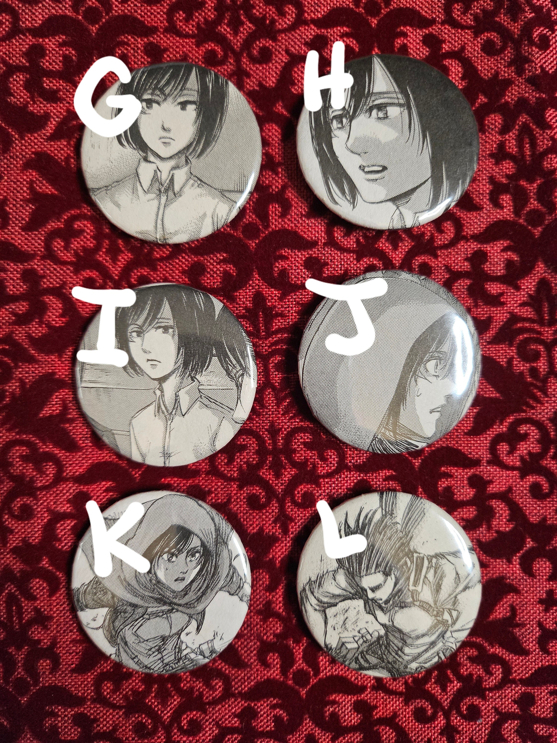 Mikasa Ackerman Manga Pins - Etsy