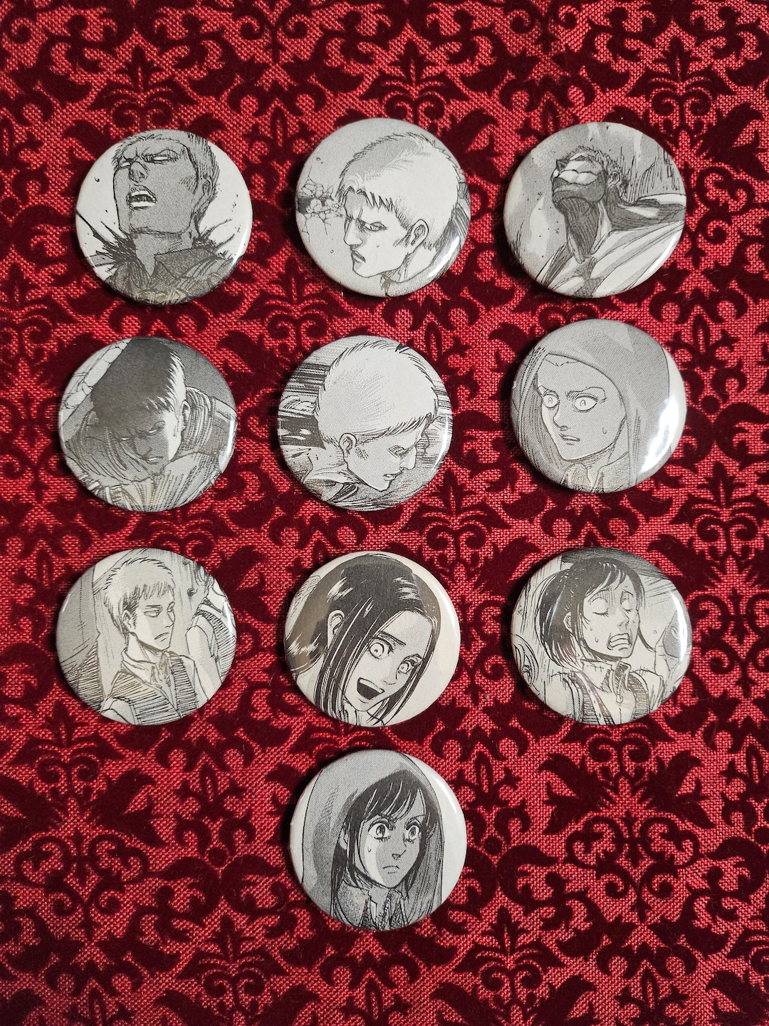 Attack on Titan Manga Pins - Etsy