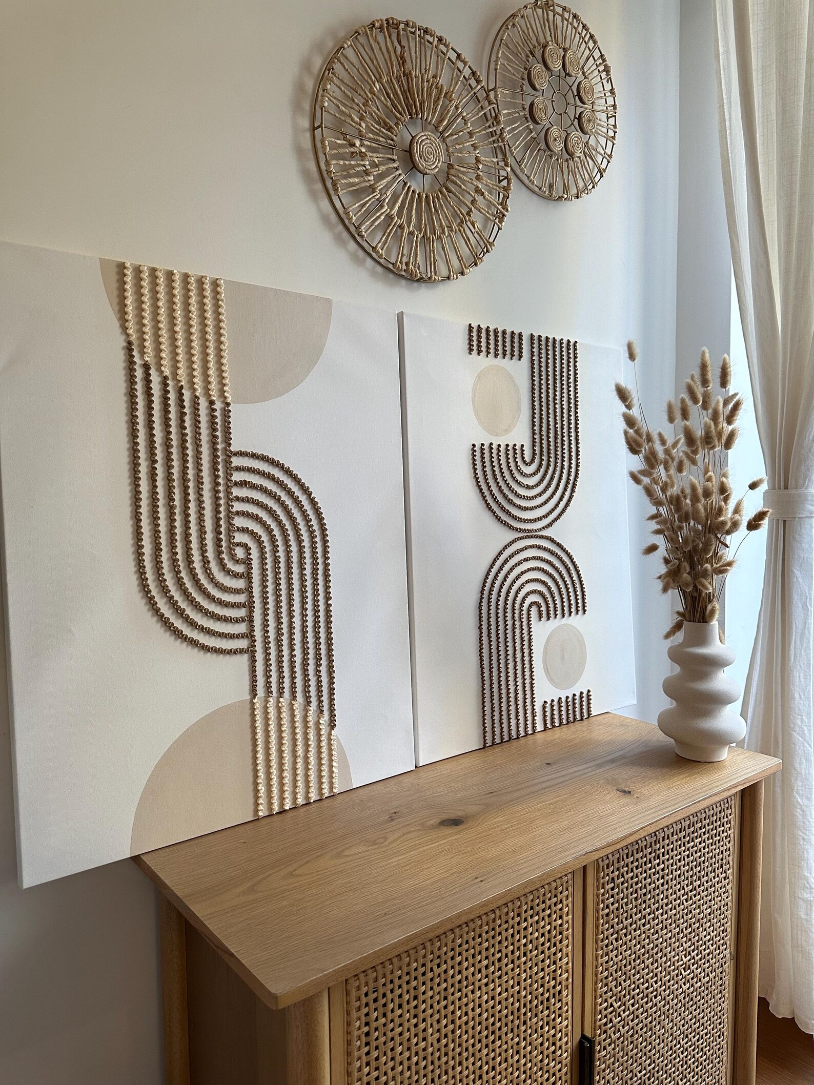 Textured Wall Art, Boho Wall Art, Acrylic Painting, Wall Decor ...