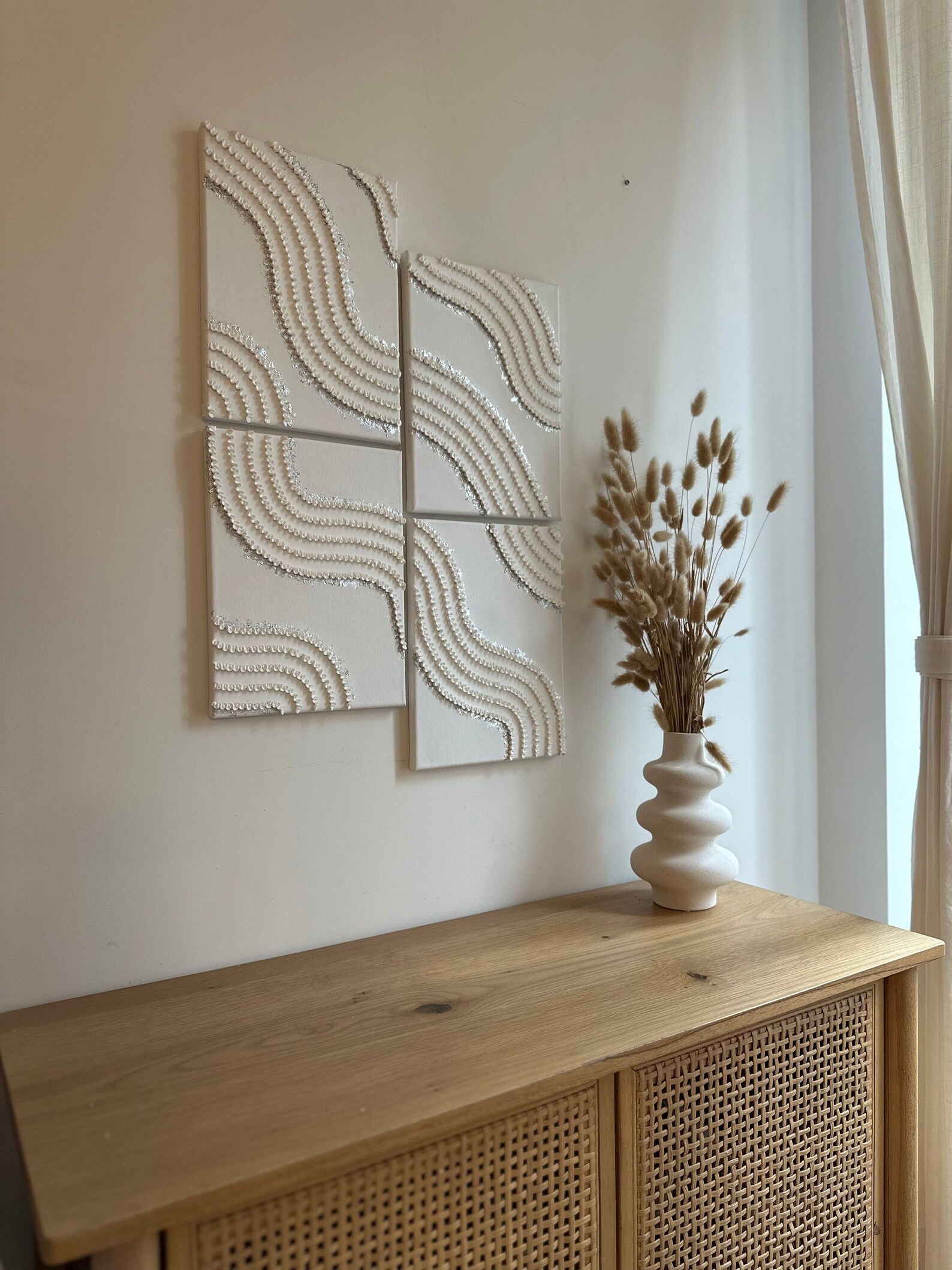 Textured Wall Art, Boho Wall Art, Acrylic Painting, Wall Decor ...