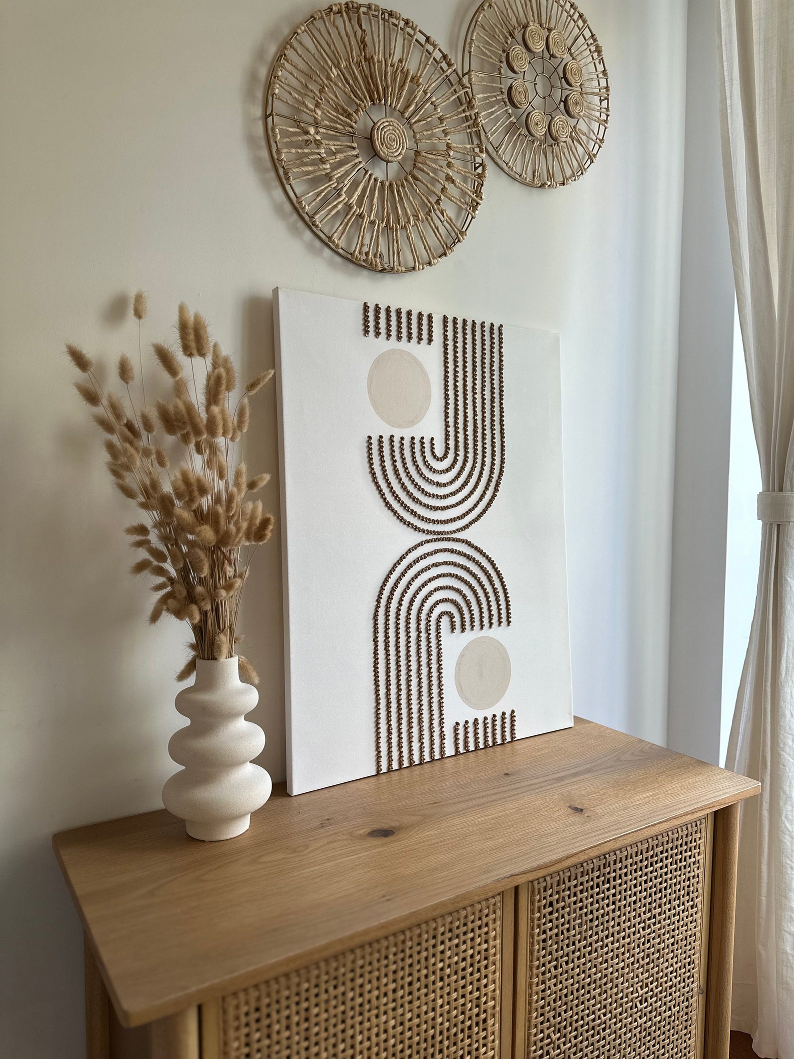 Textured Wall Art, Boho Wall Art, Acrylic Painting, Wall Decor,textured ...