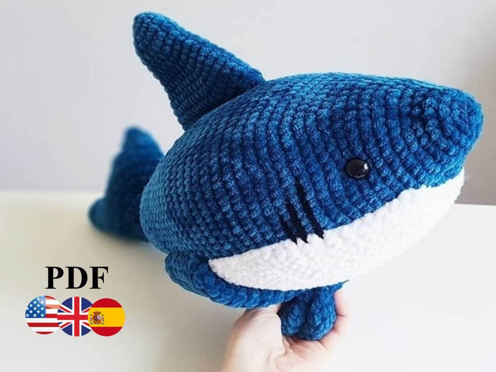 Amigurumi Crochet Pattern Shark Shark Amigurumi Crochet Shark Shark Crocheting Etsy