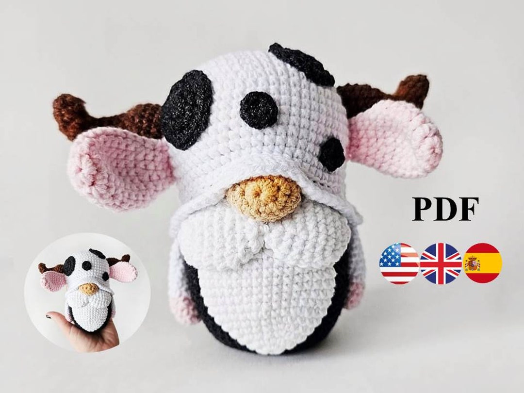 Amigurumi Crichet Pattern Gnome Cow. Gnome Amigurumi. Crochet Gnome ...