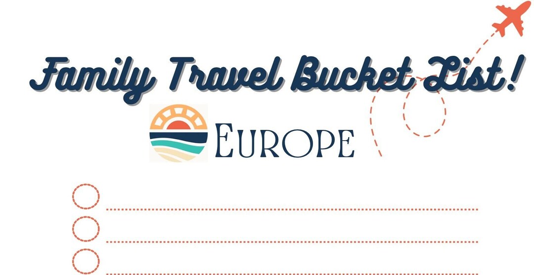 Family Travel Bucket List Checklist - Europe - Etsy