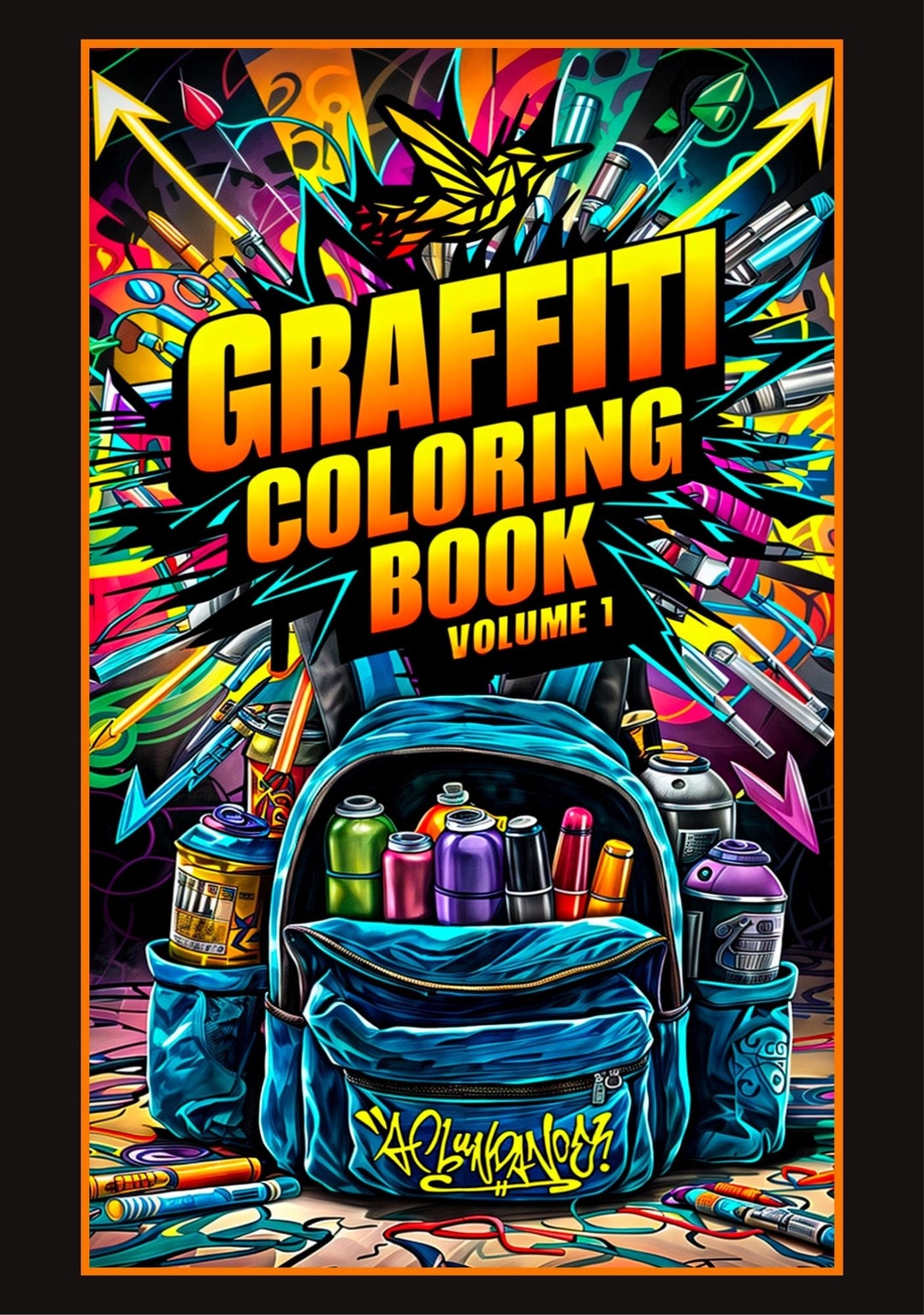 Hand Drawn Urban Hip Hop Graffiti Coloring Book Pages in Book Format ...