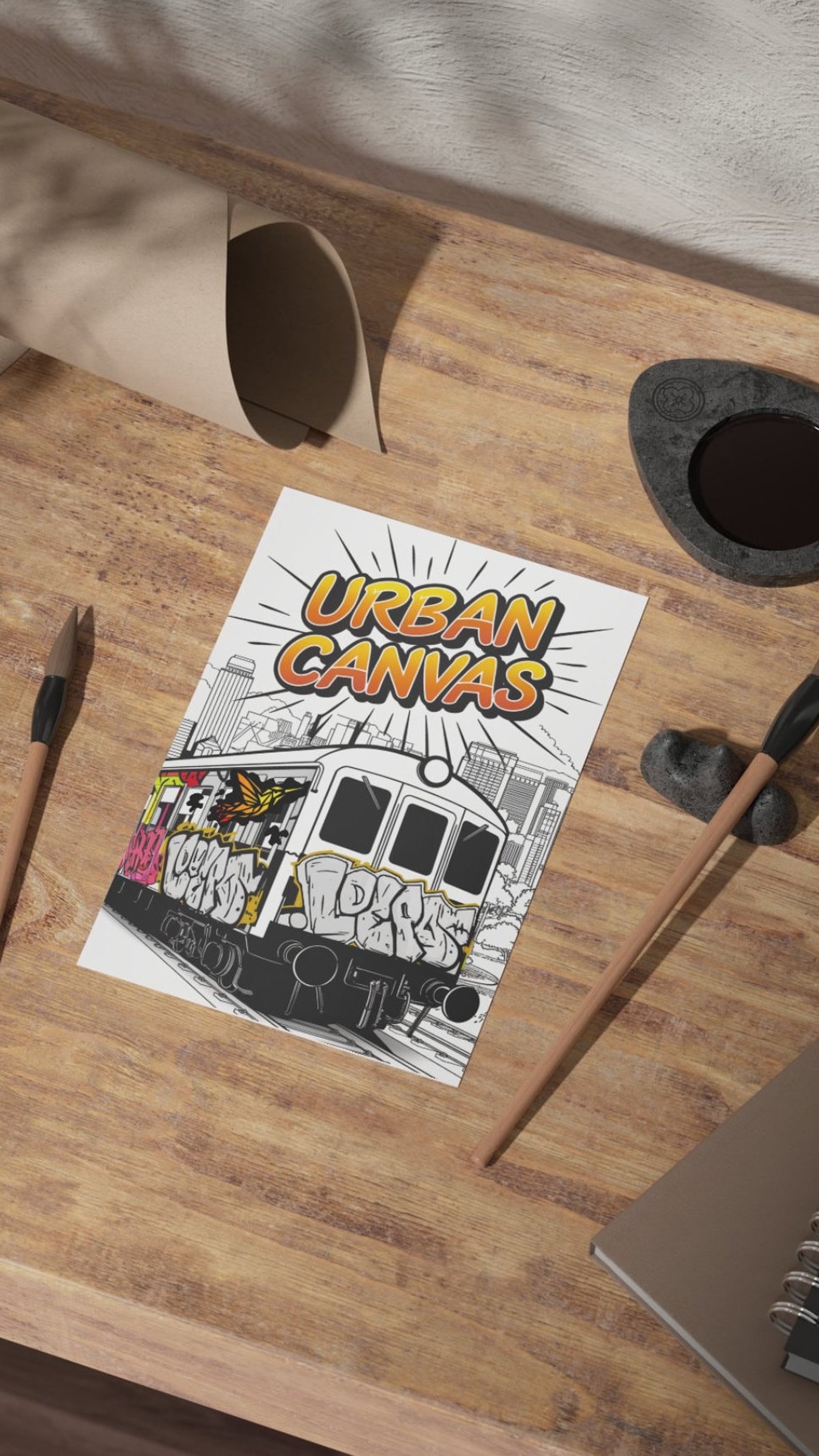 Hand Drawn Urban Hip Hop Graffiti Coloring Book Pages in Book Format ...