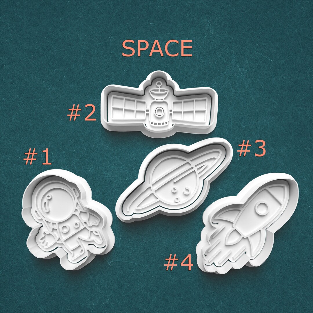 Space Cookie Cutters ~ Satellite Cutter ~ Saturn Cookie Cutter ~ Rocket ...