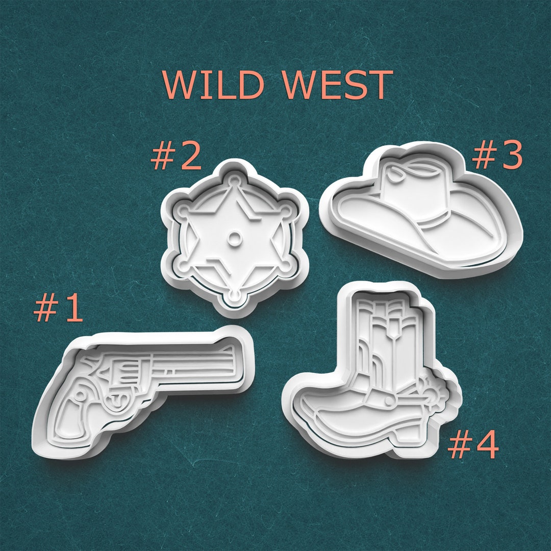 Wild West Cookie Cutters ~ Cowboy Hat Cookie Cutter ~ Sheriff's Badge ...
