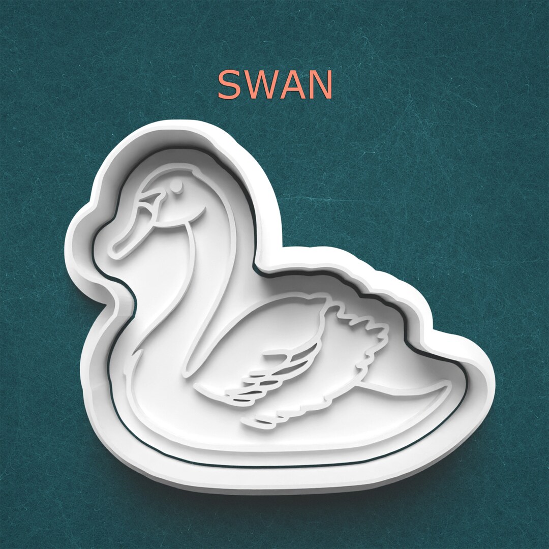 Swan Cookie Cutter ~ Clay Stamp ~ Cookie Stamp ~ Bird Cookie Cutter ...