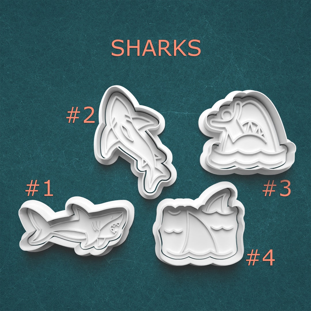 Shark Cutters ~ Great White Shark ~ Shark Attack ~ Ocean Cookie Cutters ...