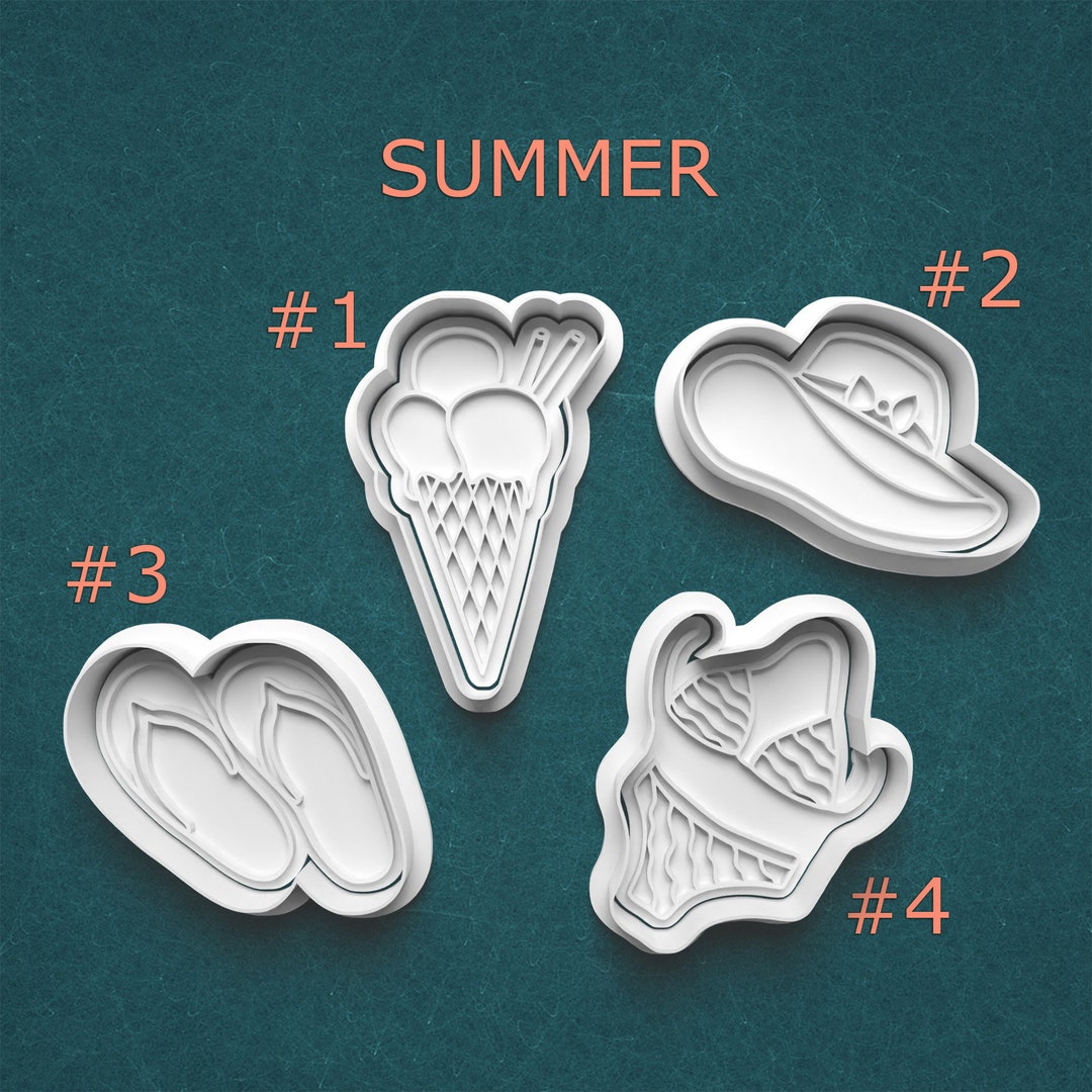 Beach Vacation Cutters Summer Fun Cookie Cutters Flip Flop Cutter Ice ...
